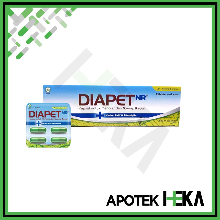 Jual Diapet NR Kapsul Box isi 25x4 - Obat Mencret dan Menyerap Racun ...