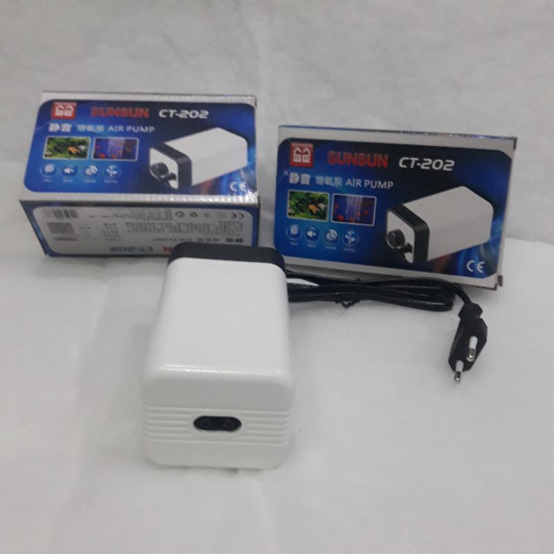 Jual SUNSUN CT202/CT 202 Pompa udara 2lubang/Airator/Aerator Aquarium/Akuarium | Shopee Indonesia