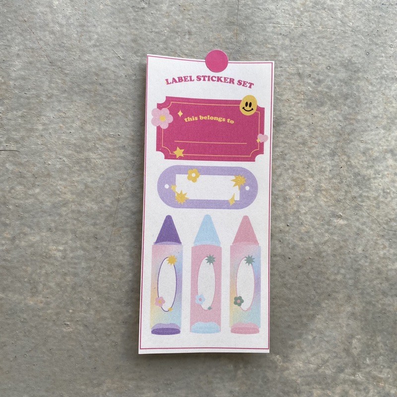Jual Label & Crayons Sticker Set (Cutting) | Shopee Indonesia