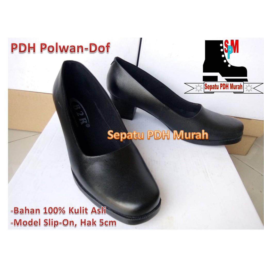 Jual Sepatu PDH Kulit Asli Seri Polwan-Dof Standar Polwan & Ibu TNI ...