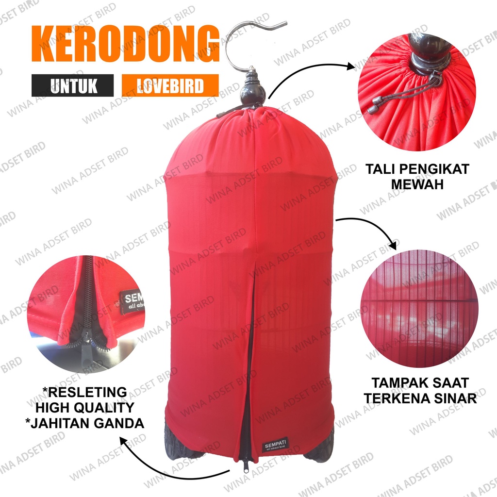 Jual KERODONG SANGKAR JALA OVAL LOVEBIRD KRODONG KANDANG BURUNG KENARI ...