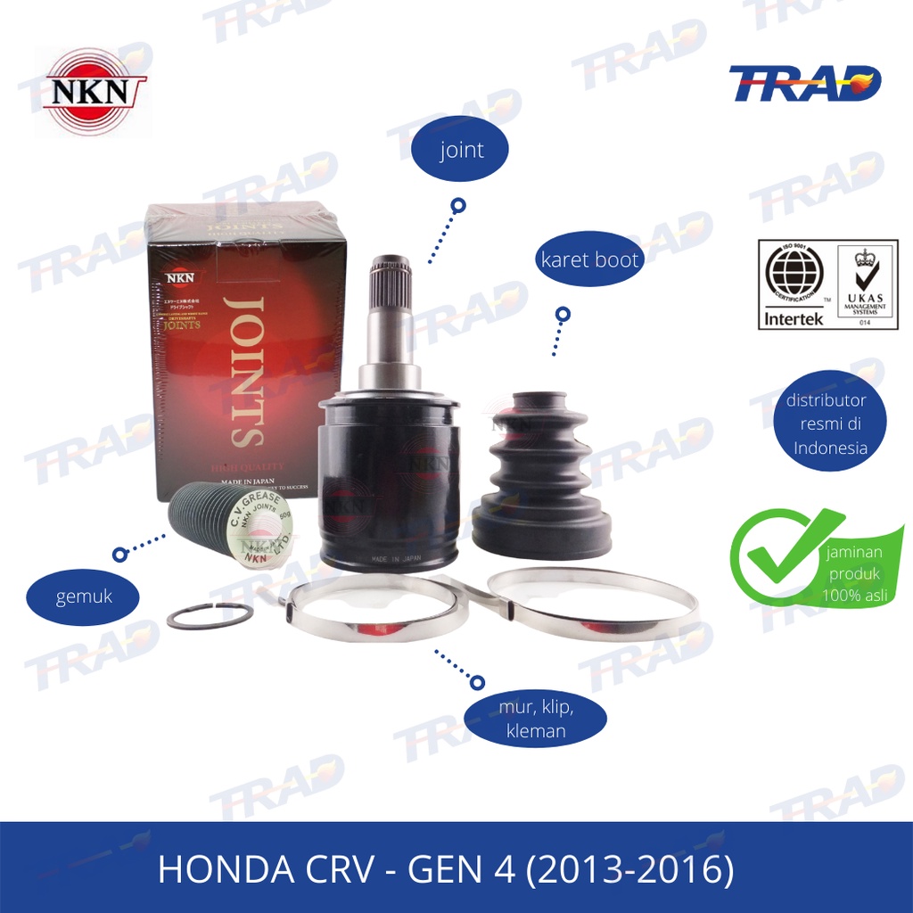 Jual CV Joint As Roda Dalam Kanan Kiri Matic NKN JAPAN Honda CRV Gen 4 | Shopee Indonesia