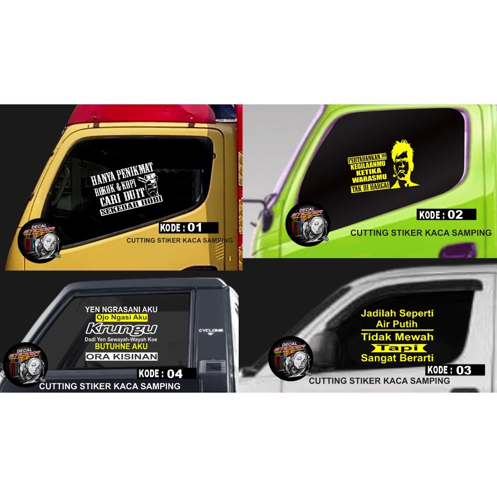 Jual stiker kata kata stiker kaca variasi truk pick up dll | Shopee ...