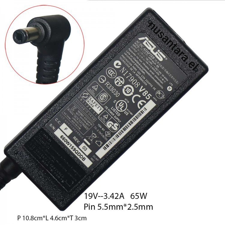 Jual Charger Laptop Asus X554U X555U X555S X555D X555B ORIGINAL 19V - 3 ...