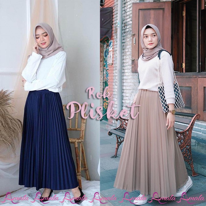 Jual [COD] Rok Plisket Mayung Premium Tebal Termurah | Shopee Indonesia