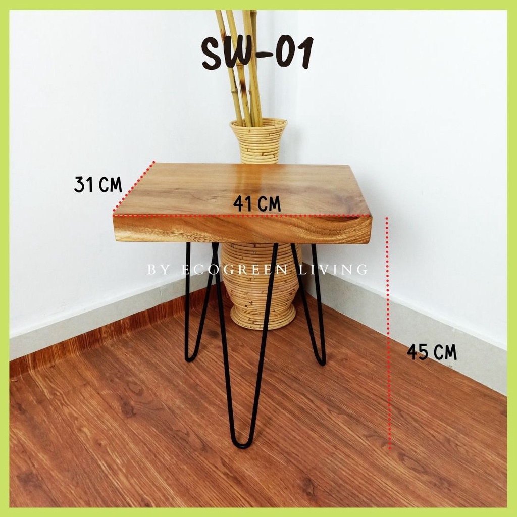 Jual MEJA TERAS / MEJA KAYU RUSTIC / MEJA KAYU AESTHETIC / WOODEN STOOL ...