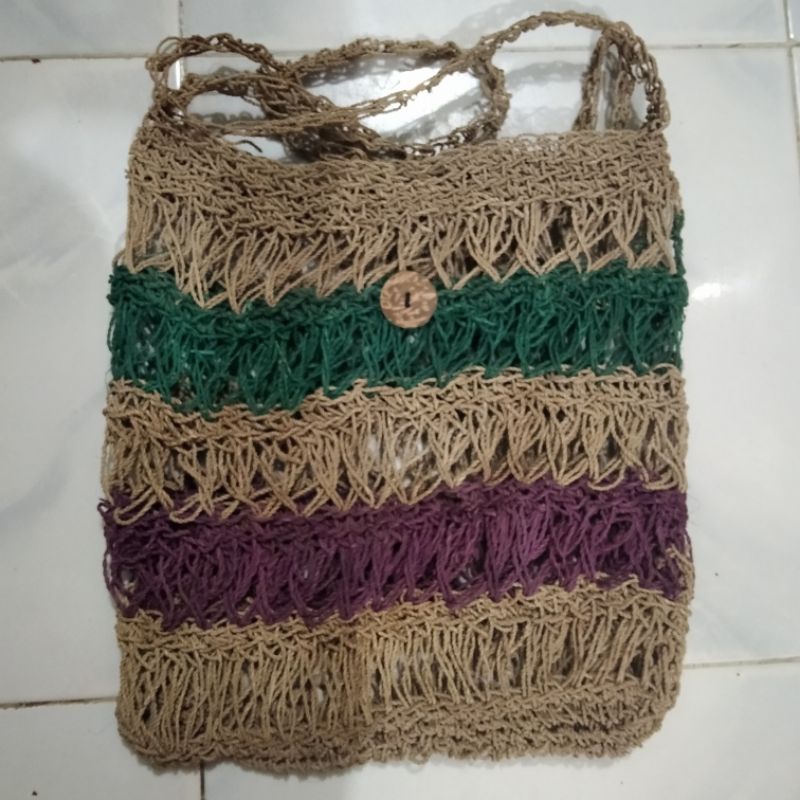Jual TAS SELEMPANG ETNIK NOKEN SERAT KAYU PAPUA | Shopee Indonesia