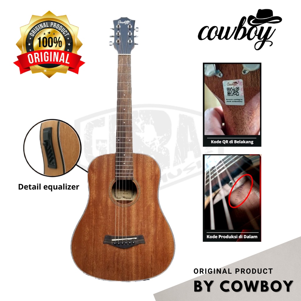 Jual Cowboy - Gitar Akustik Elektrik Mini 3/4 GW-120 NS ( Preamp 7545r ...