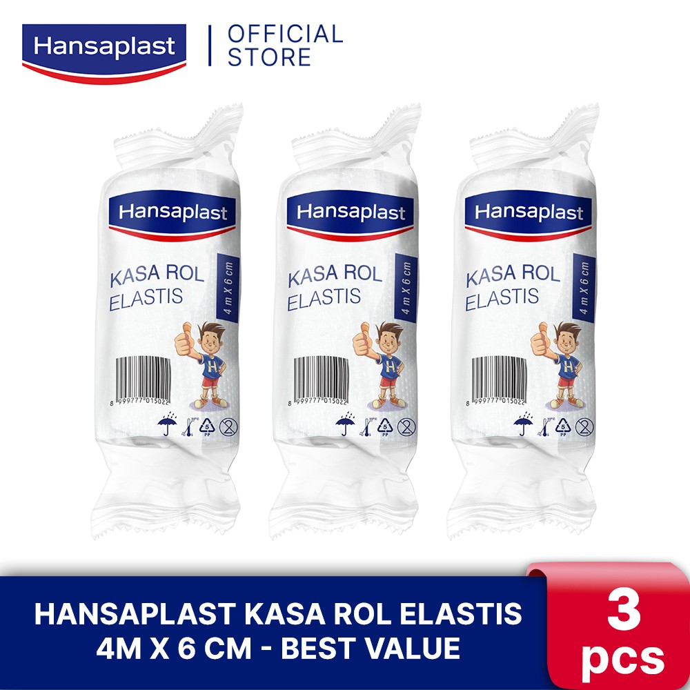 Jual HANSAPLAST Perban Steril Kasa Roll Elastis isi 1 P3K Kain Kasa ...