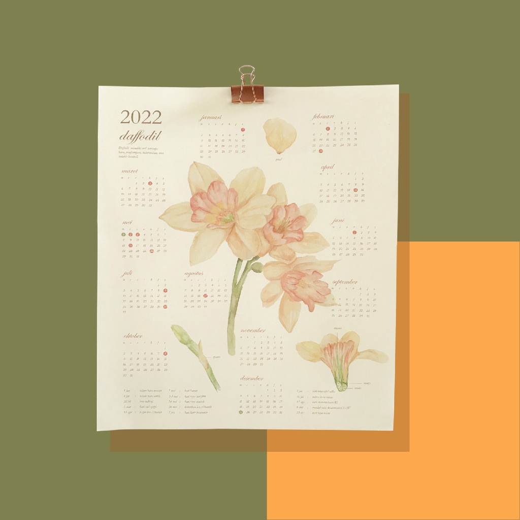 Jual KALENDER BUNGA 2022 TEKKUN | Shopee Indonesia