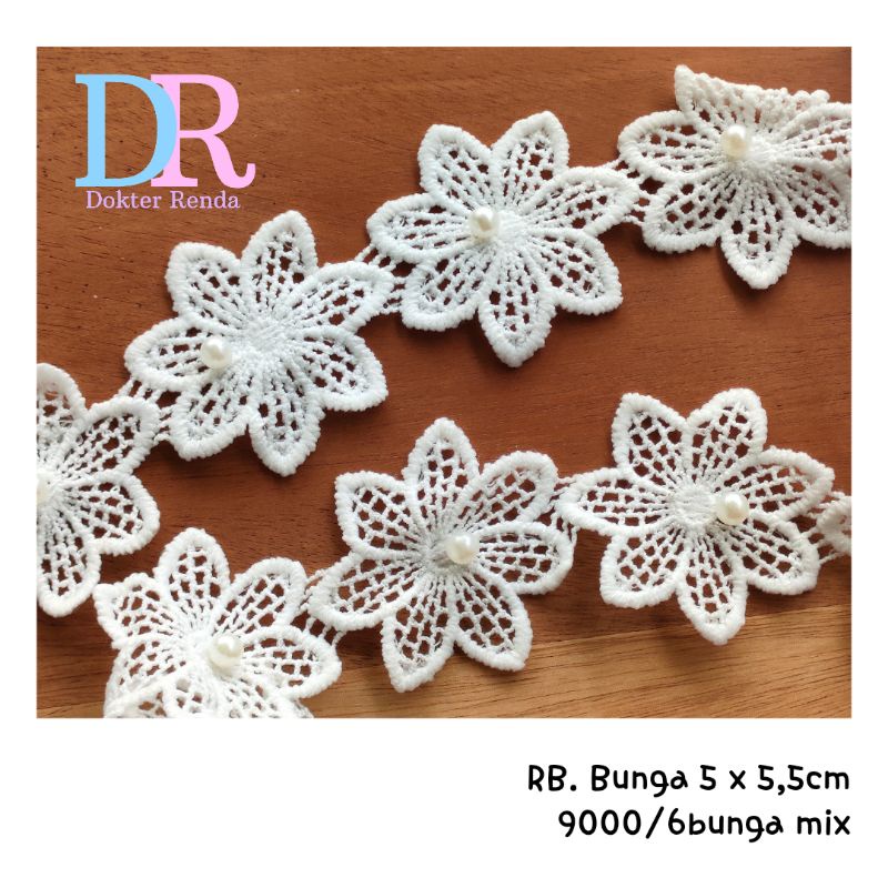 Jual renda bunga 5 x 5,5CM | Shopee Indonesia
