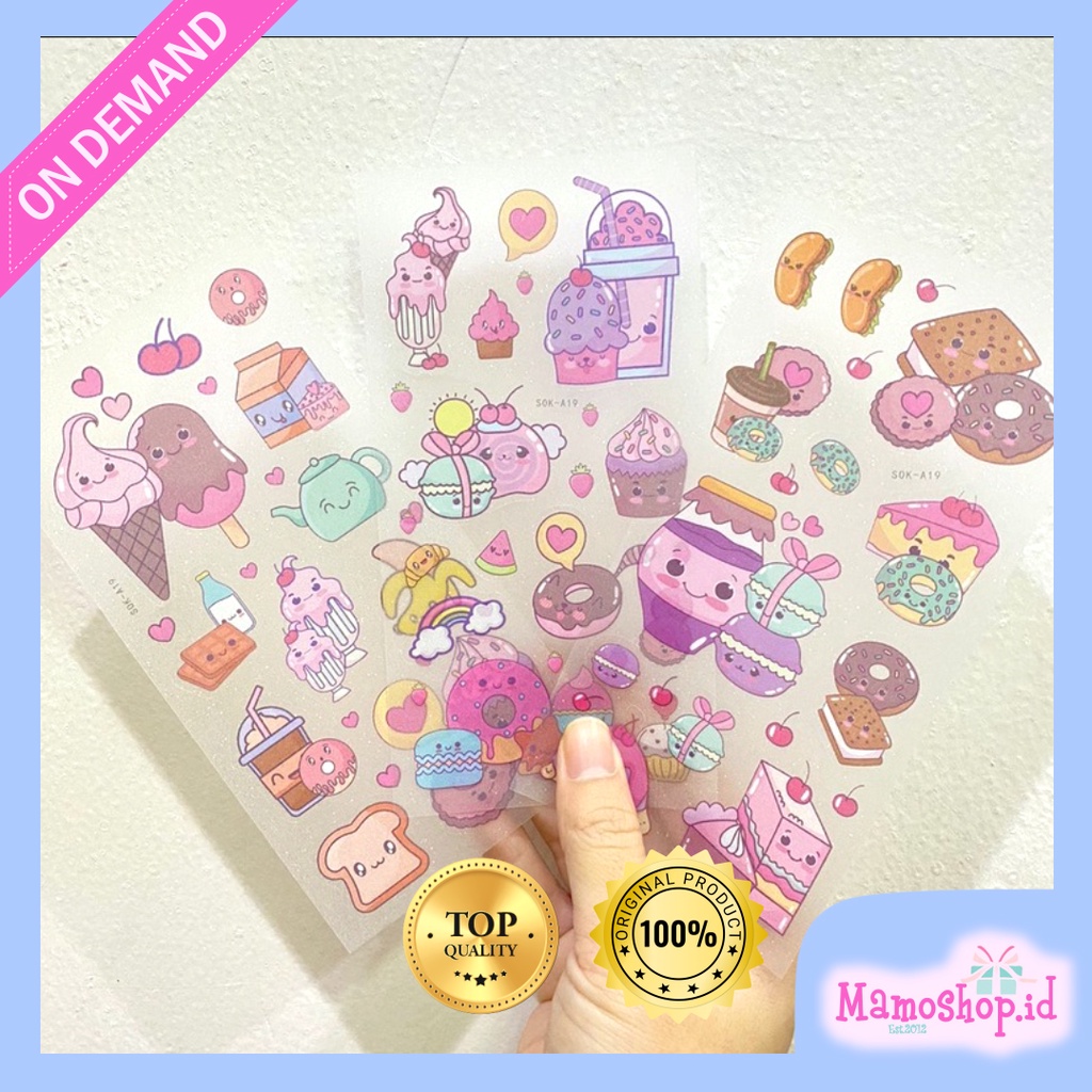 Jual Sticker Botol Minum Tritan 2D Stiker Lucu Transparan Anti Air HP ...
