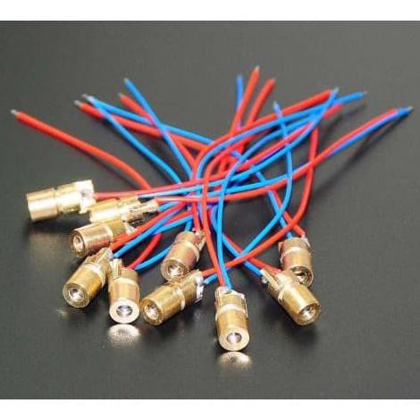 Jual 5V 6Mm Laser Pointer Red Dot 650Nm 5Mw For Arduino Uno R3 Mega ...