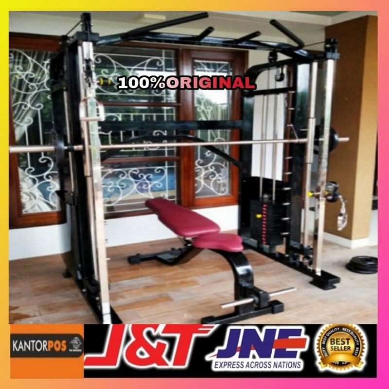 Jual smith machine cable crossover(original)smith machine-fitnes-gym ...