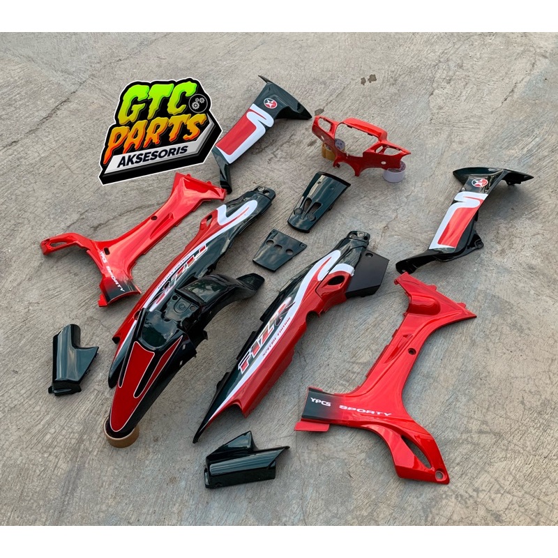 Jual Paket Cover Body yamaha Fizr F1zr Caltex Hijau Merah Full Set ...