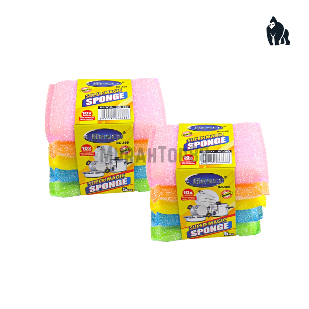 Jual Spons Bantal Busa Cuci Piring Polos Warna Warni / Super Magic ...