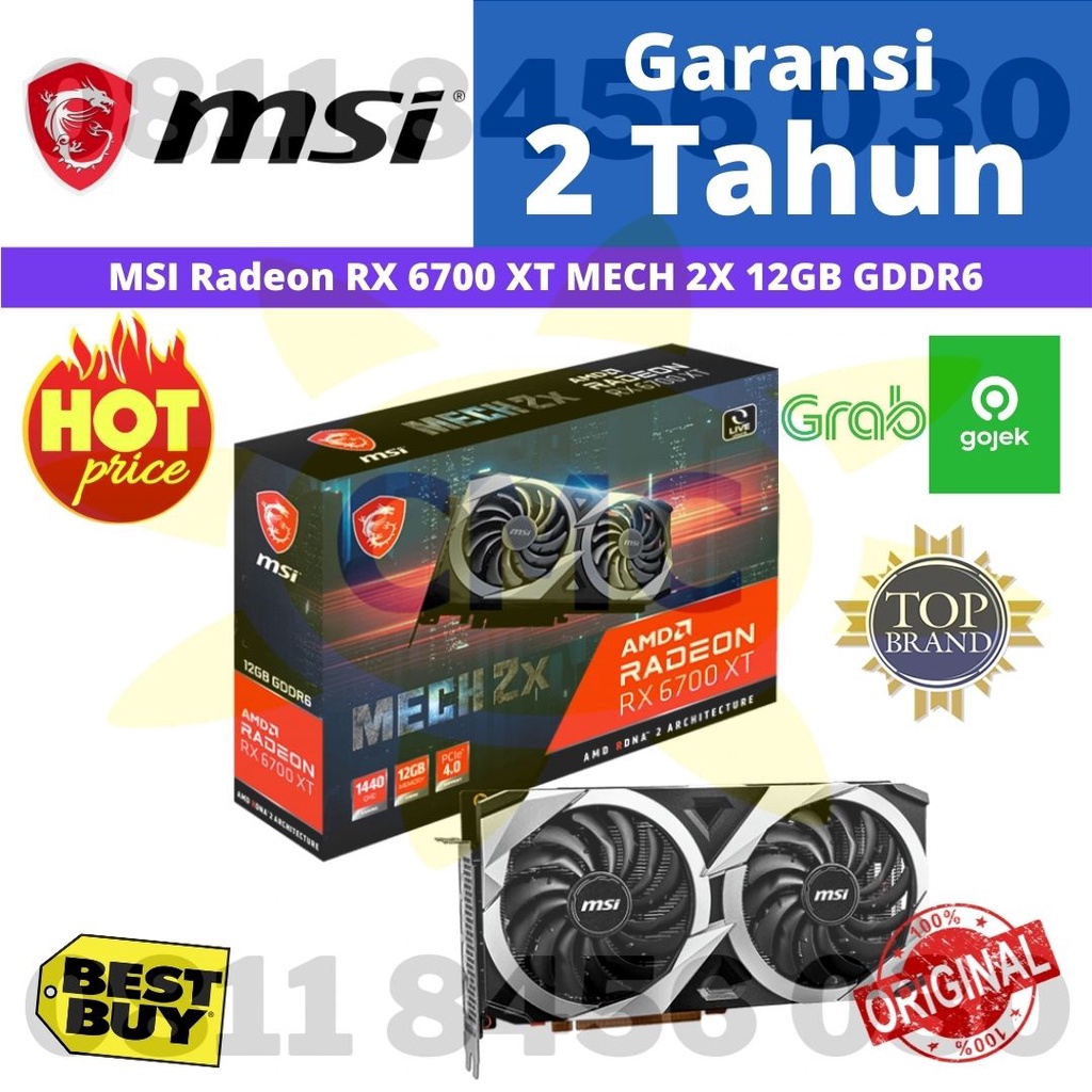 Jual MSI Radeon RX 6700 XT 6700XT MECH 2X 12GB GDDR6 | Shopee Indonesia