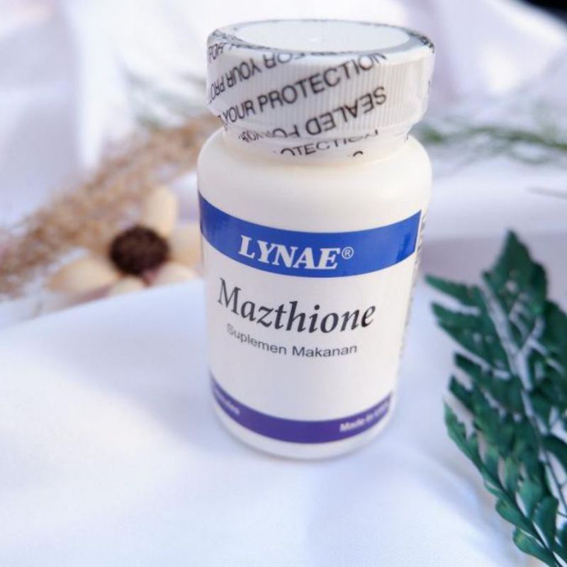Jual Mazthione lynae L glutathione asli suplemen pemutih original kulit badan Isi 60 | Shopee ...