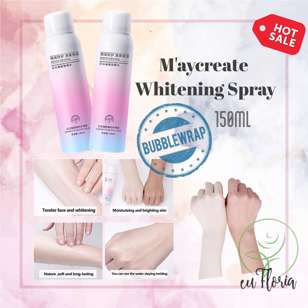 Jual Maycreate Spray Instant Whitening Lotion Pemutih Kulit Viral Murah ...