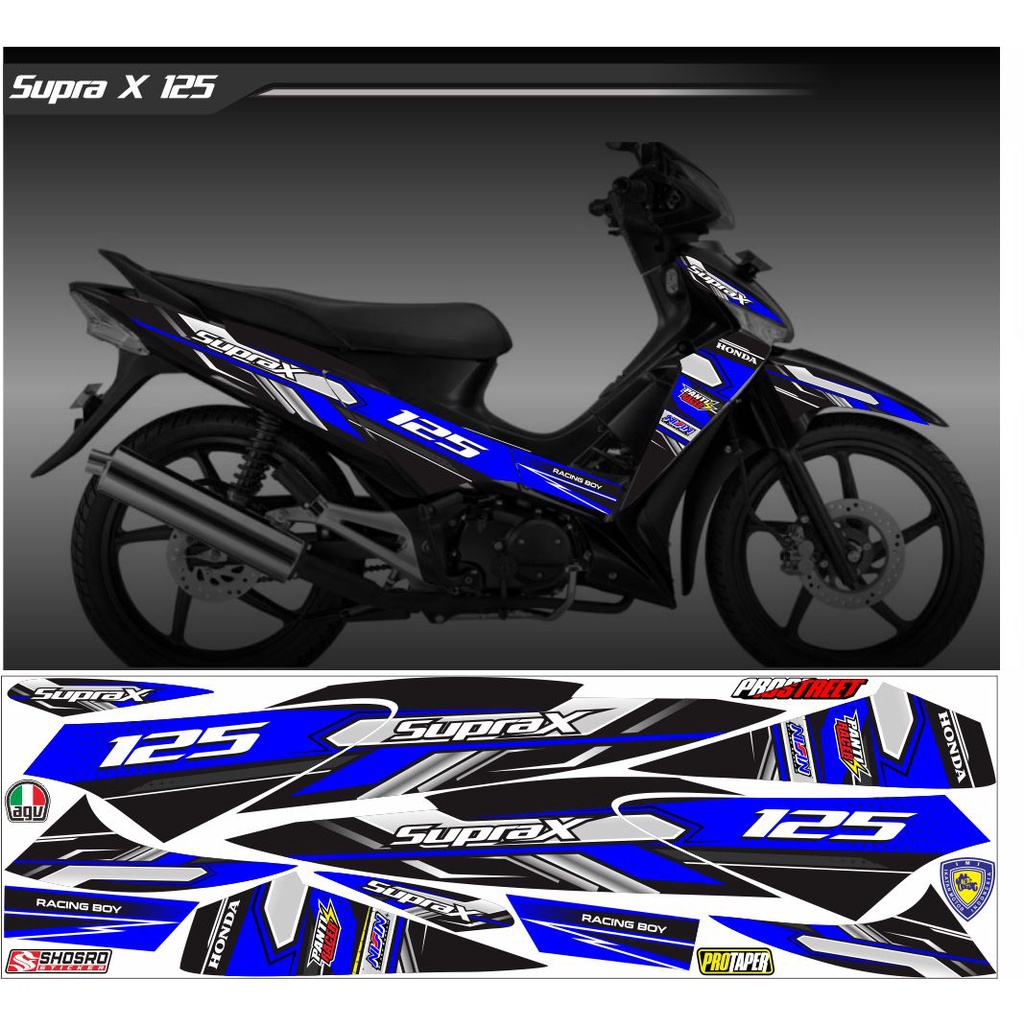 Jual VARIASI LIS CUSTOM / COD STICKER VARIASI MOTOR HONDA SUPRA X 125 ...