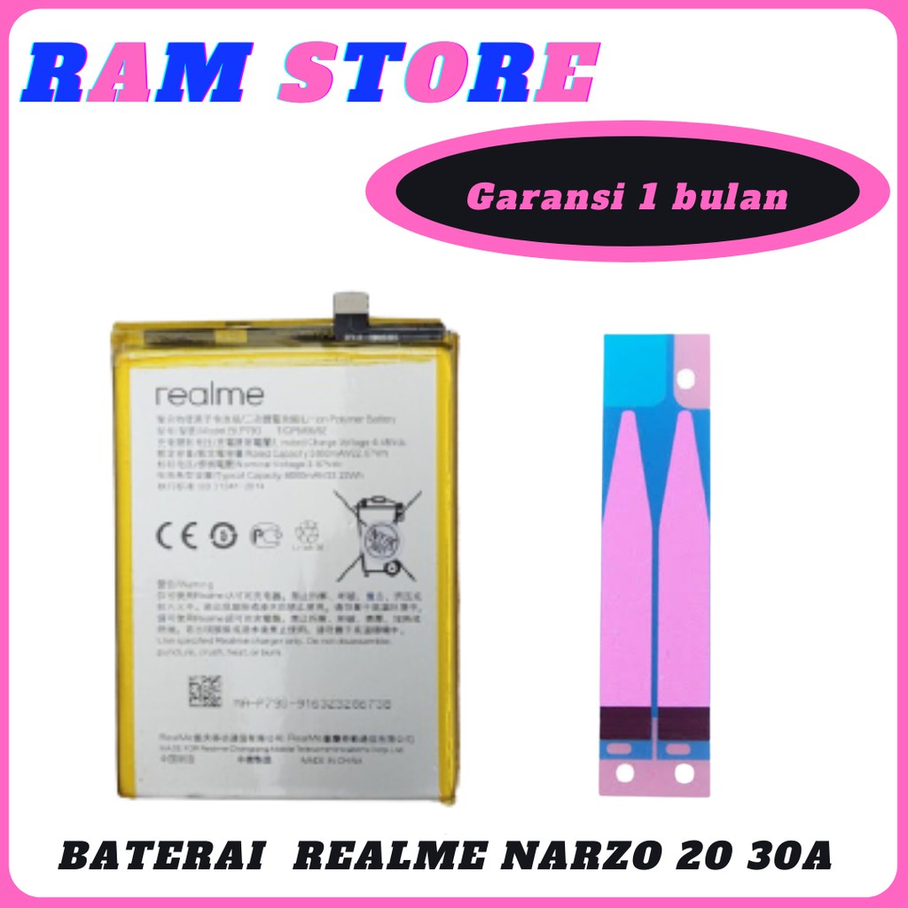 Jual Baterai Batre Batery Battery REALME NARZO 20 30A BLP793 ORIGINAL ...