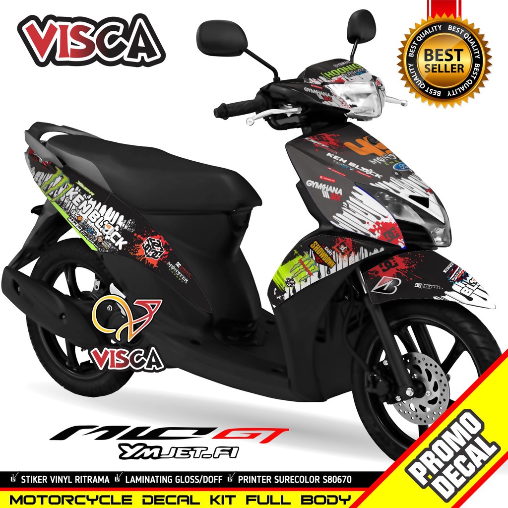 Jual Decal Mio GT Full Body Stiker Mio GT Variasi Full Body Striping ...