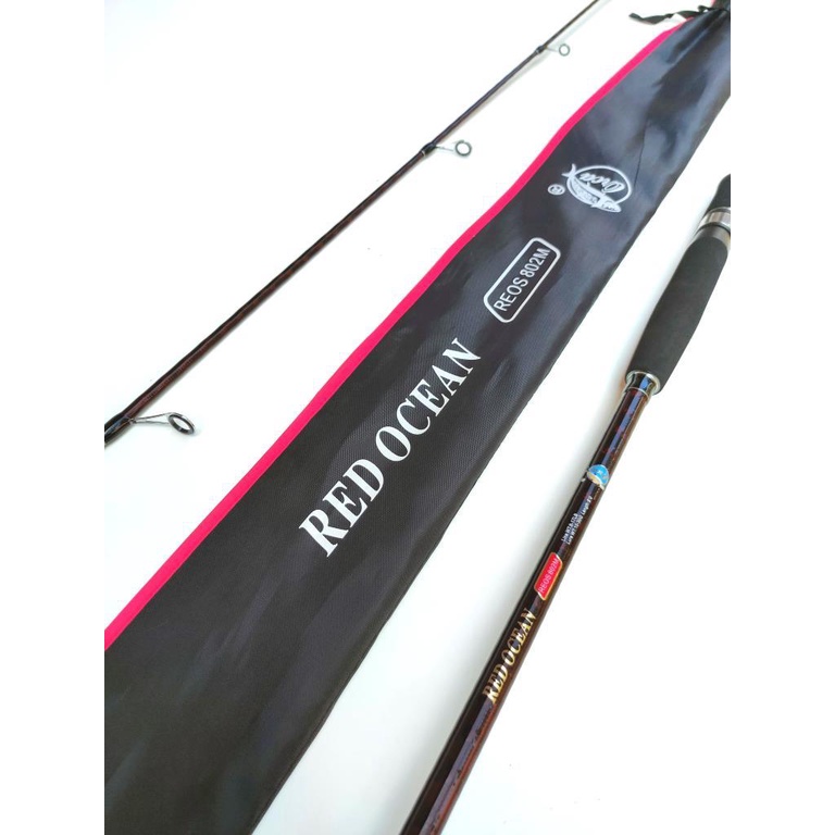 Jual joran pancing spinning orca red ocean 240 bahan carbon | Shopee ...