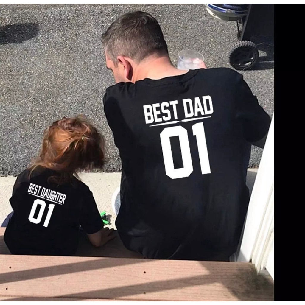Jual Kaos Couple/Keluarga - BEST DAD AND BEST DAUGHTER - T-Shirt S/M/L ...