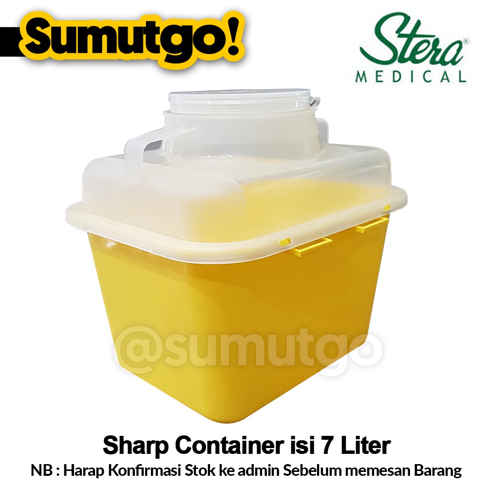 Jual 7L Kotak Sampah Limbah Medis Kuning STERA Sharp Container 7 Liter ...