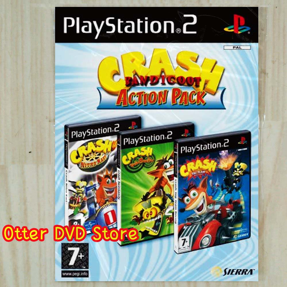 Jual Kaset Game PS2 PS 2 Crash Bandicoot Action Pack 3 in 1 | Shopee ...