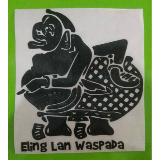 Jual Sticker cutting semar eling lan waspada ukuran 19x19cm termurah ...