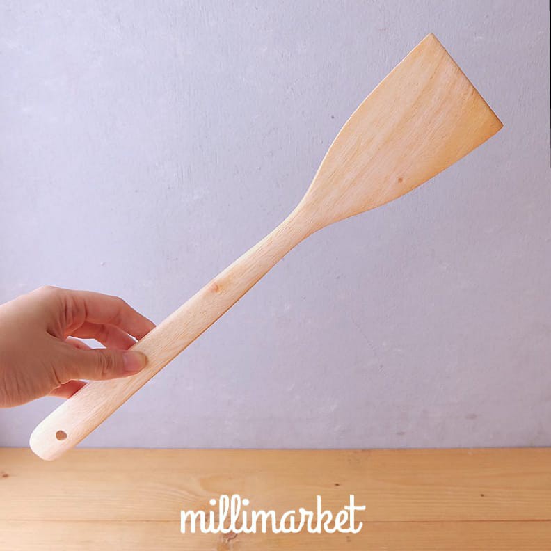 Jual [MILLI] SUTIL KAYU TAHAN PANAS / Sudip kayu / wooden spatula ...