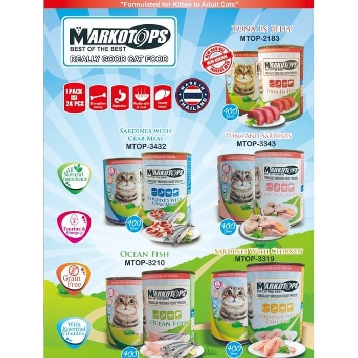Jual MARKOTOP KITTEN KALENG/CATFOOD MARKOTOP KITTEN ALL VARIAN/MARKOTOP ...
