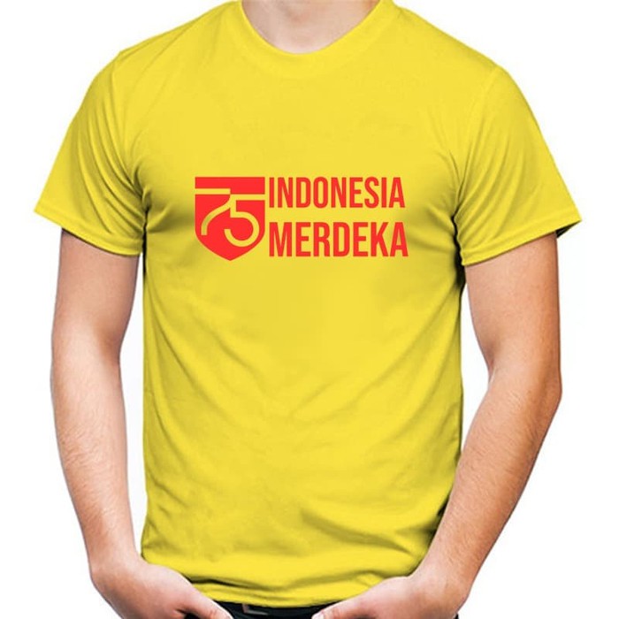 Jual KAOS INDONESIA MERDEKA 75 INDONESIA MAJU 17 AGUSTUS 45 CERAH ...