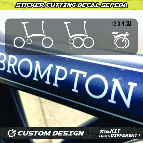 Jual STIKER STICKER SEPEDA LIPAT SELI TULISAN BROMPTON WARNA CUSTOM ...