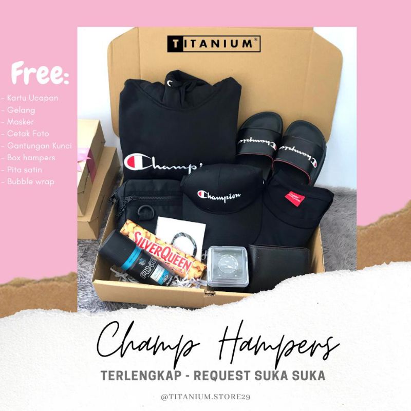 Jual HAMPERS BOX CHAMP GIFT BOX KADO ULTAH KADO PACAR HAMPERS CUSTOM ...
