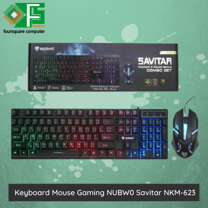 Jual Keyboard Mouse Gaming NUBWO Savitar NKM-623 RGB | Keyboard Gaming ...
