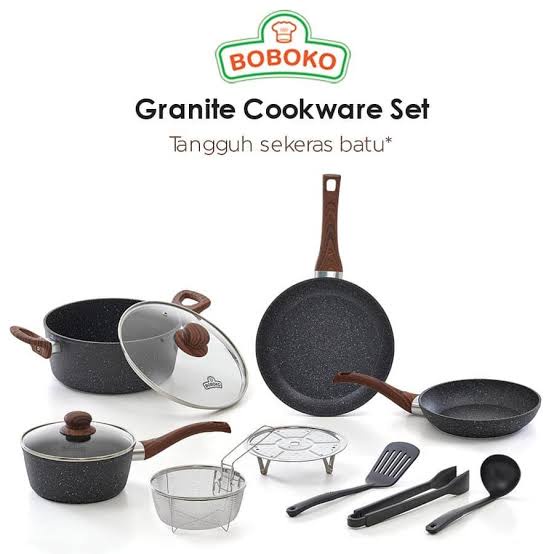Jual Boboko Royale Granite Cookware Set 11pcs | Shopee Indonesia