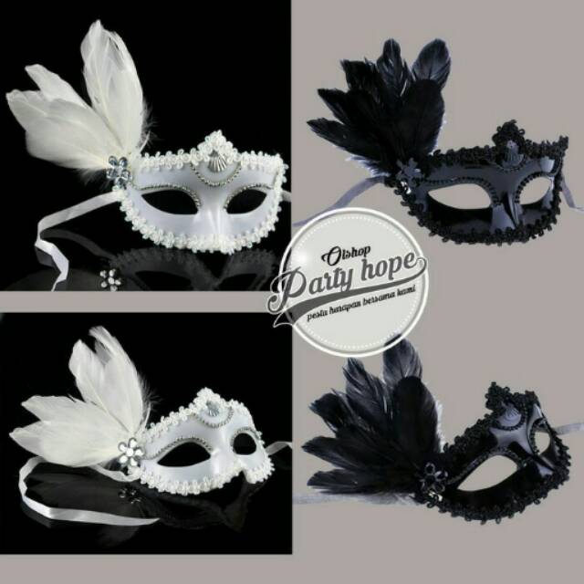 Jual Topeng pesta hitam / topeng wajah mask party | Shopee Indonesia