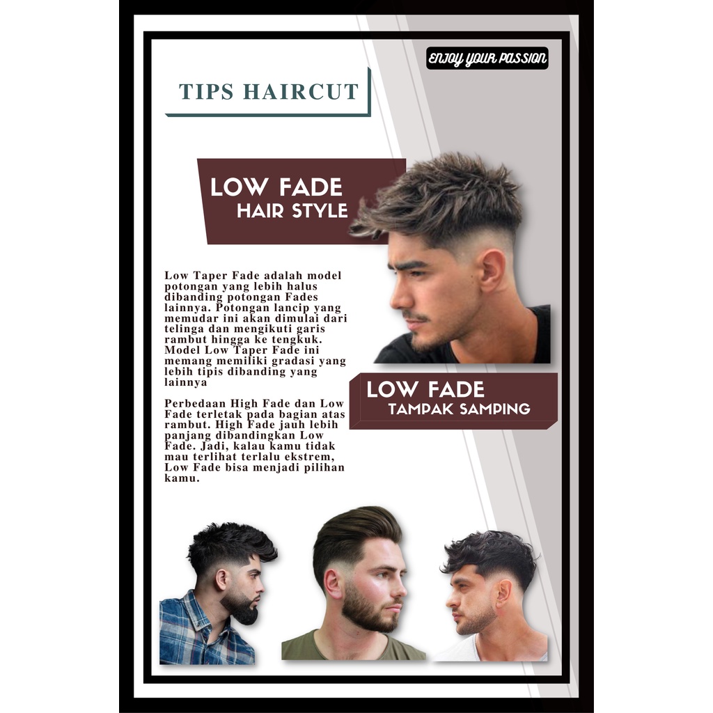 Jual poster hd - POSTER EDUKASI BARBERSHOP - poster pangkas rambut pria ...