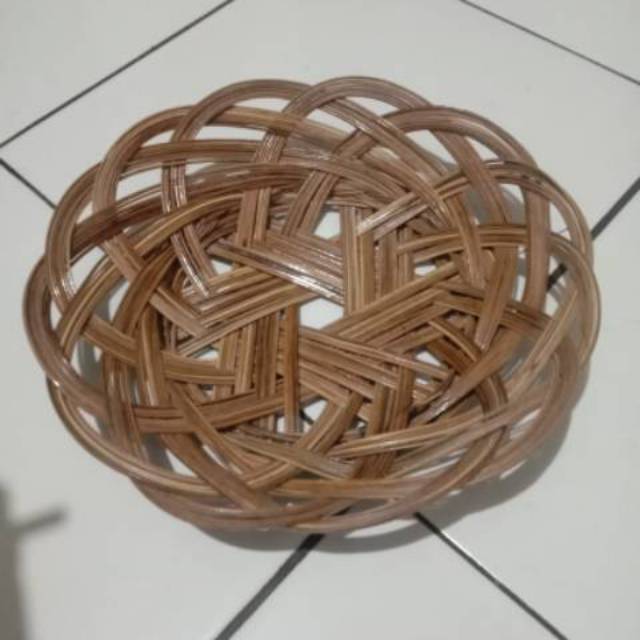 Jual Piring lidi anyaman rotan/piring lidi 24 cm /piring lidi murah ...