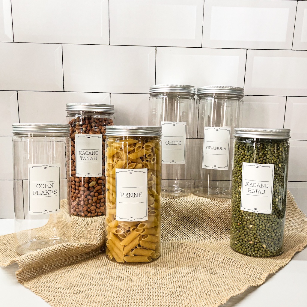 Jual Stiker KITCHEN Label BERAS KACANG JAGUNG 7,5x5cm Waterproof Ready ...