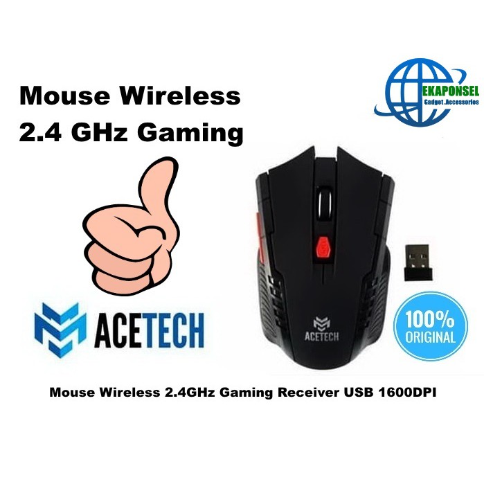 Jual MOUSE WIRELESS 2.4 GHz ACETECH ORIGINAL FOR MACBOOK LAPTOP ...