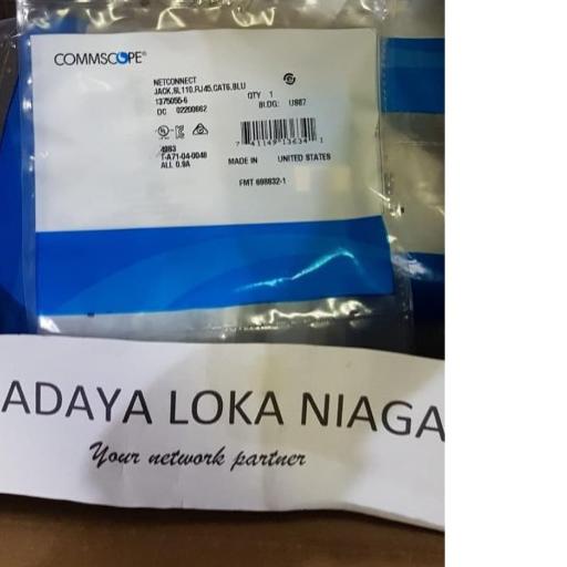 Jual AMP Modular Jack Cat 6 / cat6 Biru Original / COMMSCOPE - Hitam ...