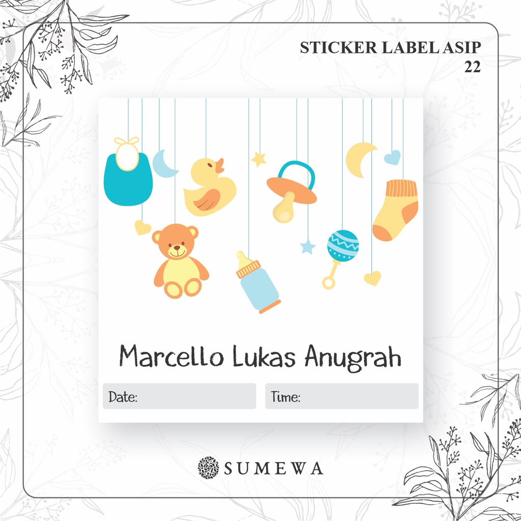 Jual Label Botol ASI / Sticker Botol ASI / Sticker Label ASI - 22 ...