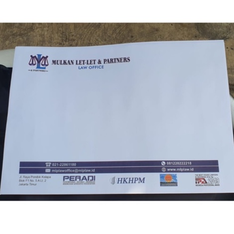 Jual Amplop Besar Perusahaan Full Colour Ukuran Folio 24x35 cm. Minimum ...