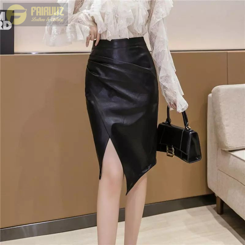 Jual Rok Wanita Kantoran Dengan Belahan Split Double Layer Wrap Body ...