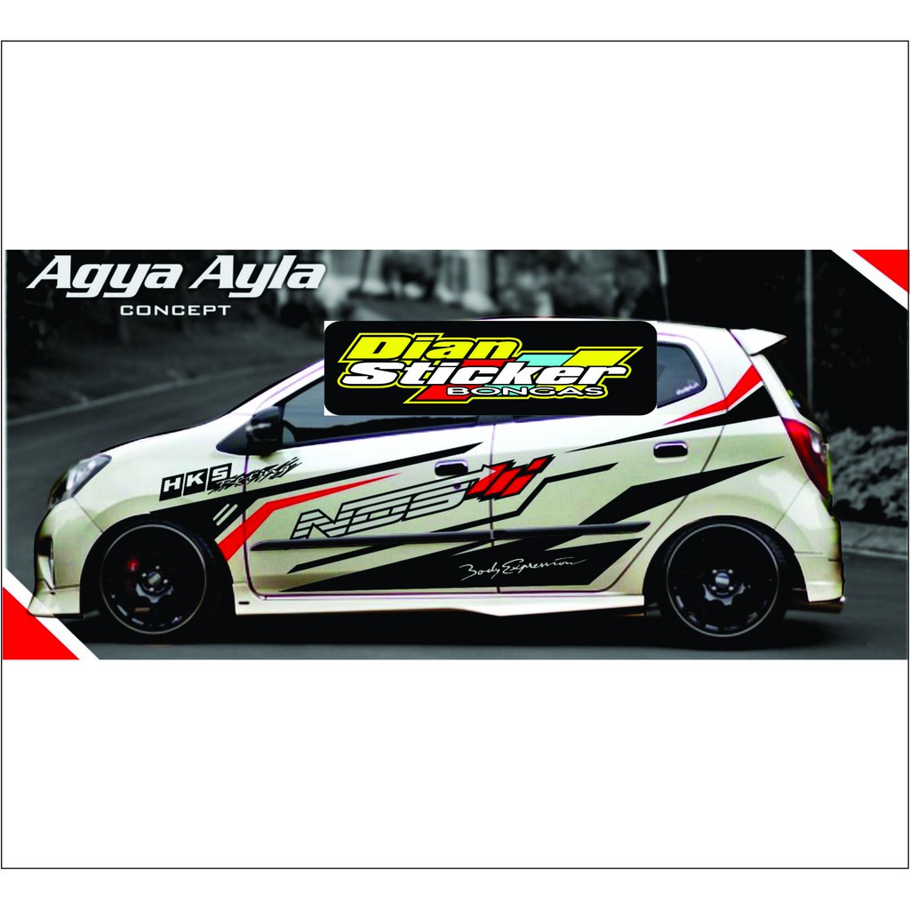 Jual Stiker Striping Mobil Ayla Agya Stiker Body Mobil Ayla Agya Stiker ...