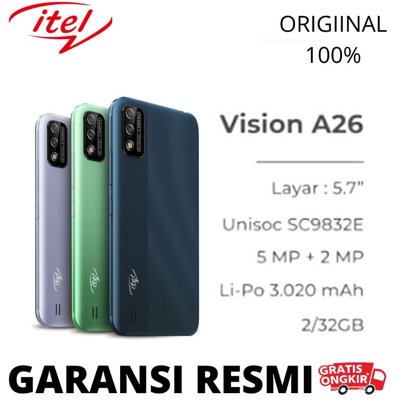 Jual ITEL A26 RAM 2/32GB GARANSI RESMI | Shopee Indonesia
