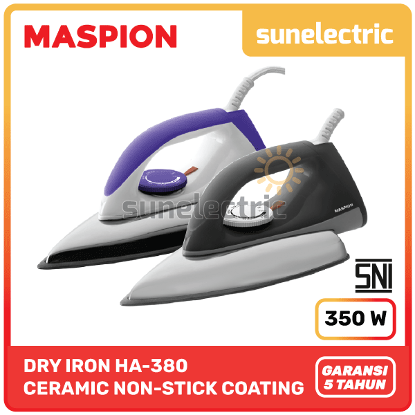 Jual Maspion MSP HA 380 Setrika Ceramic Coating Anti Lengket 350 Watt ...